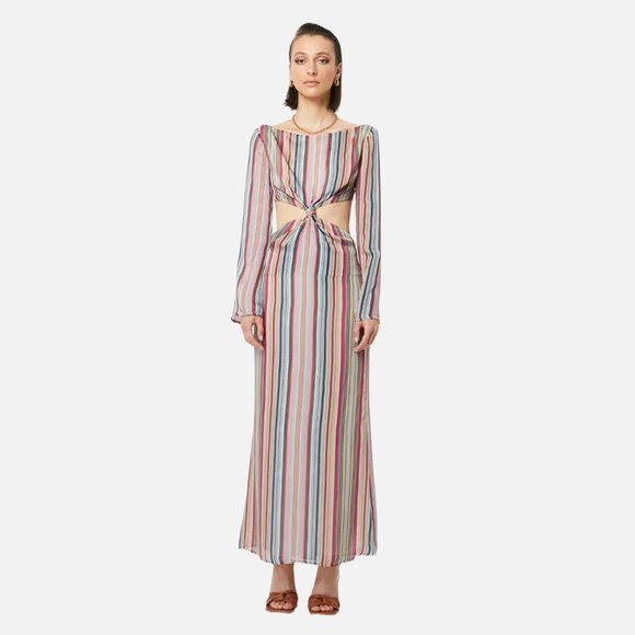 WNTRMSE | Dresses | Wntrmse Daphne Striped Cutout Maxi Dress Size Xs ...